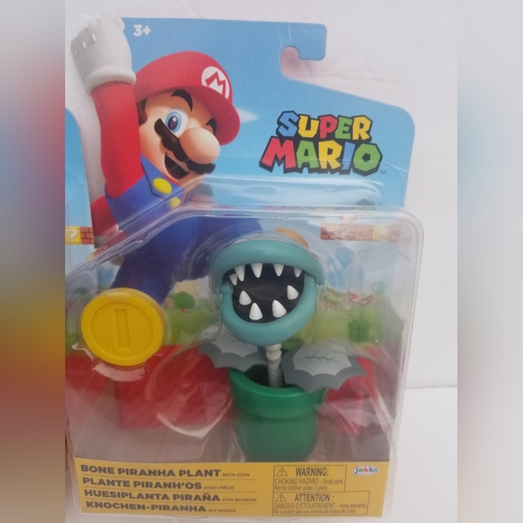 Jakks | Toys | Nintendo Super Mario Bone Piranha Plantyellow Toadmario ...